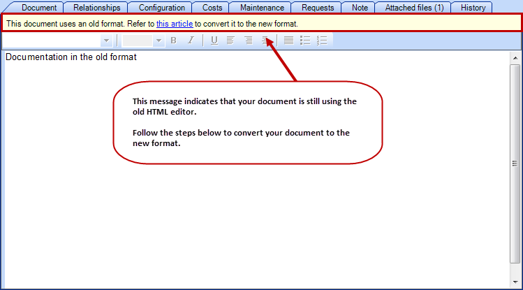 Convert the document tab of a CI | Doc - Octopus