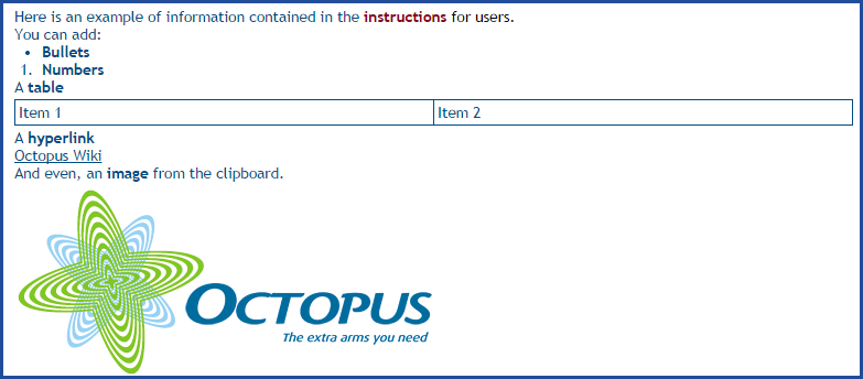 Create customized forms in Octopus | Doc - Octopus