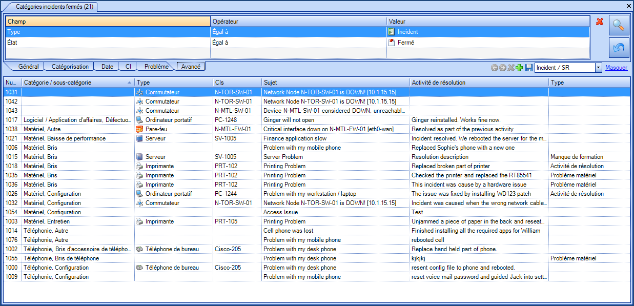 Gestion des problèmes - Module Octopus | Doc - Octopus