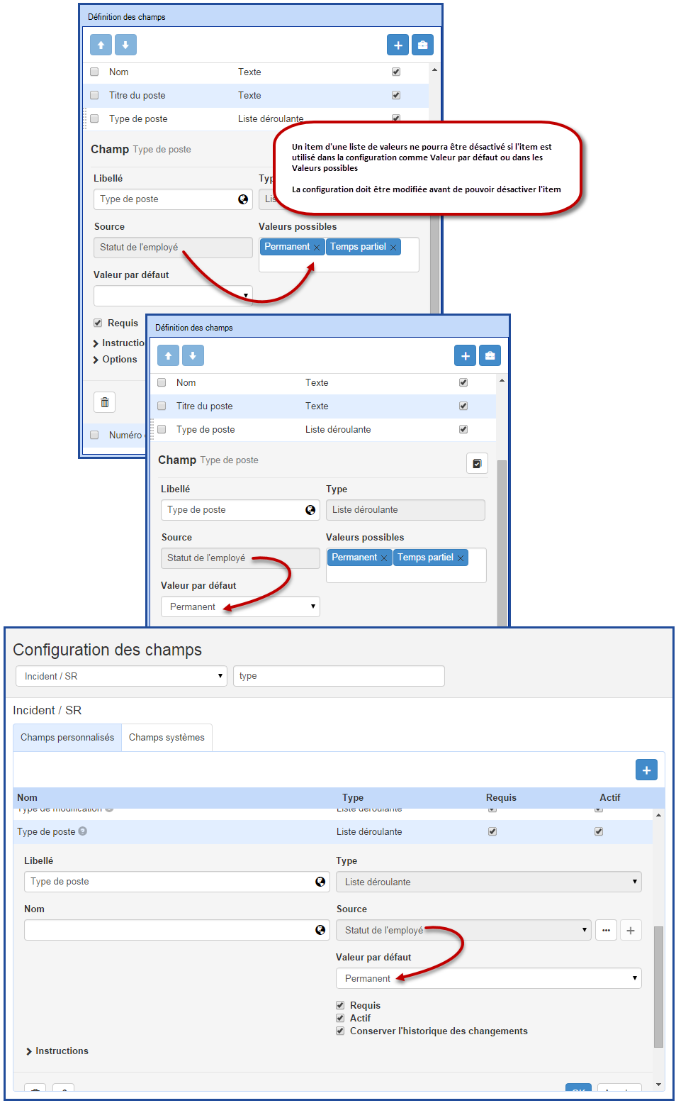 Listes de valeurs | Doc - Octopus