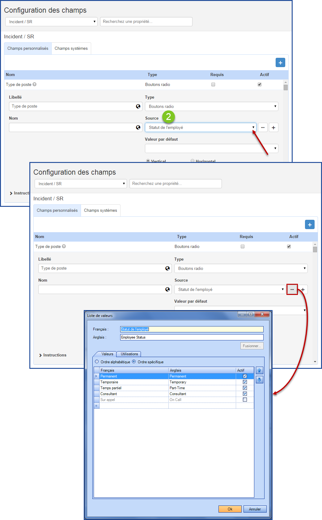 Listes de valeurs | Doc - Octopus