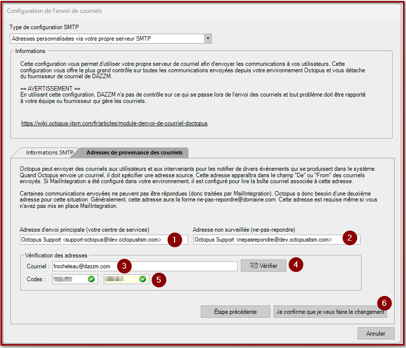 Module d'envoi de courriel d'Octopus | Doc - Octopus
