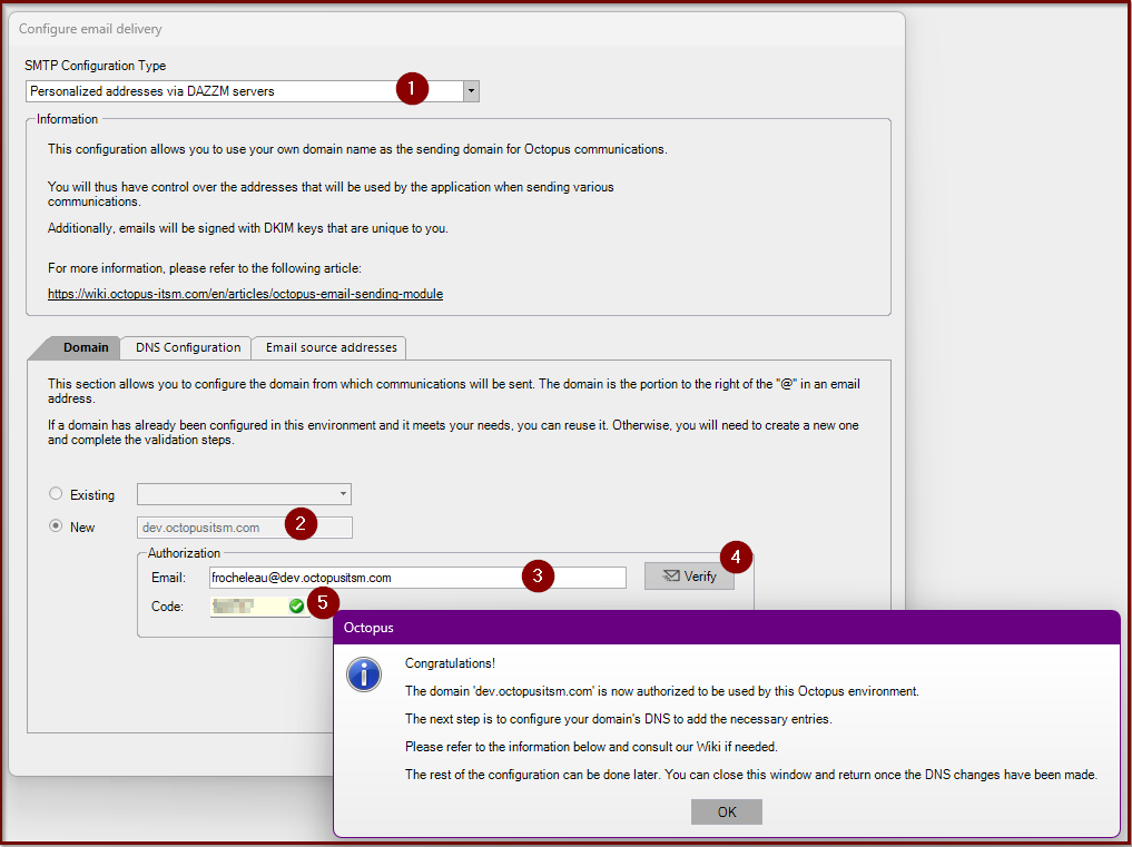 Octopus email sending module | Doc - Octopus