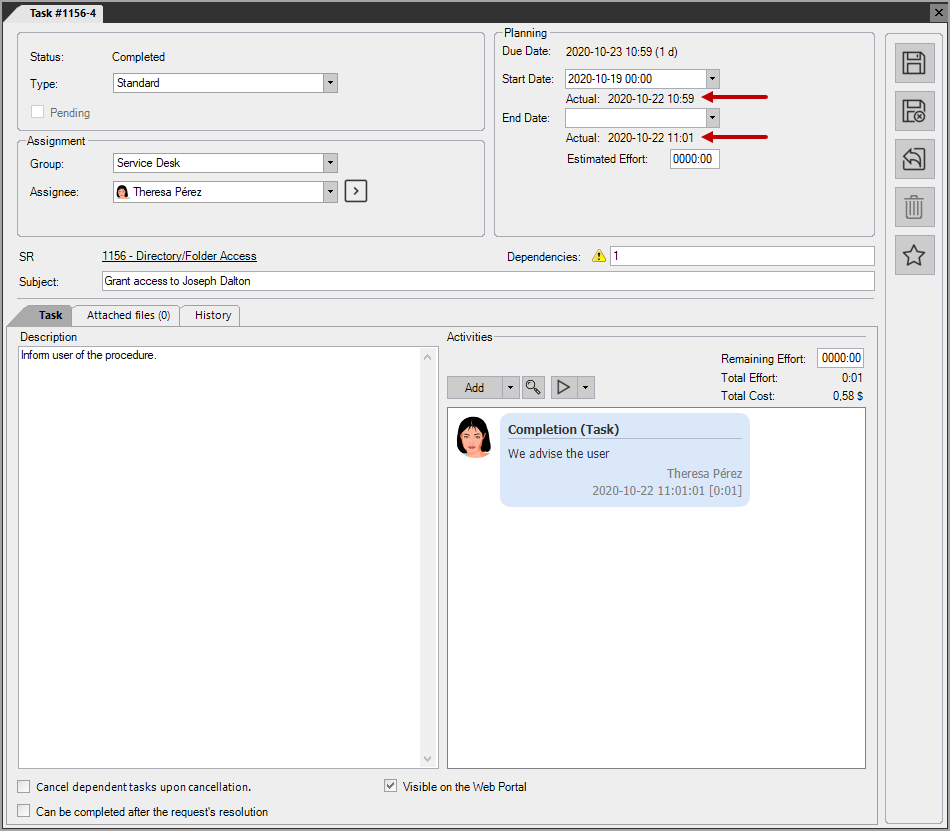 Task - What the actual start and end date mean ? | Doc - Octopus